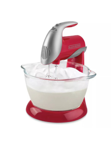 Batidora de Pedestal Black Decker 250W 5 Velocidades Tazon Roja